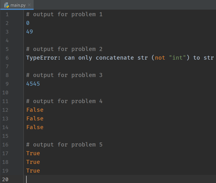 Different Python Literal Character String And Boolean